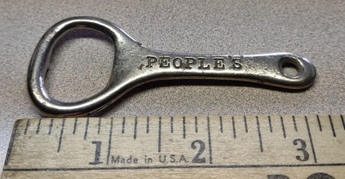 PEOPLE'S WURTZER BEER Bottle Opener-made 1933 to 1936-Great cond. 3 1/4 ...