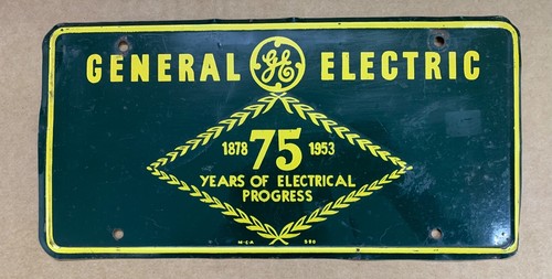 1953 Ohio General Electric GE 75th Booster License Plate Tag Buckeye ...