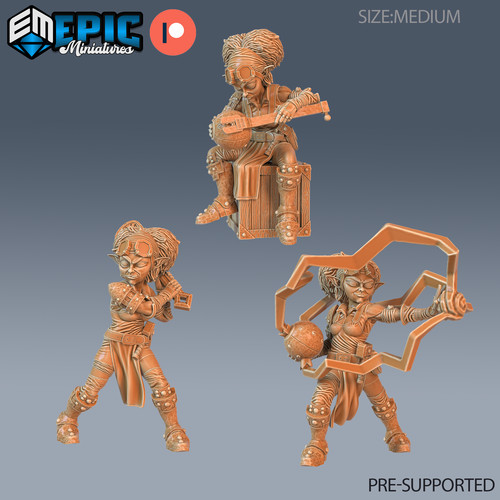 Gnome Tinkerer Female Steampunk 28mm Sci-Fi Wargaming , Epic Miniatures ...