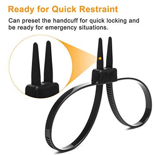 Flex Cuffs 10 Pcs Zip Tie Handcuffs Double Locking Zip Ties Restraints ...