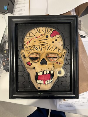 Vintage Halloween Great American Fun Talking Skull Zombie Fright Frame ...