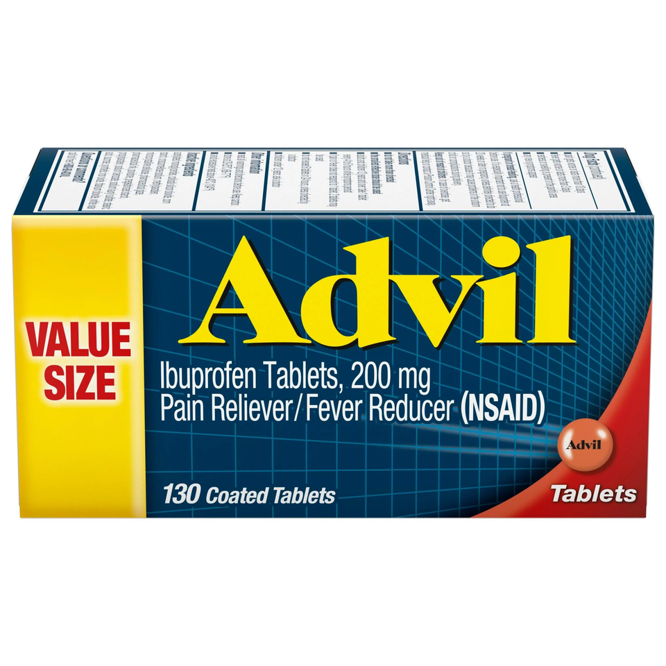 Advil Ibuprofen 200mg Tablets 24-300 Ct Pain Relief Fever Reducer 6 Hr ...