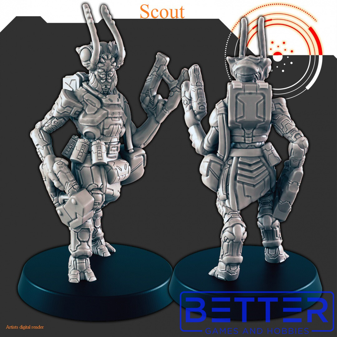 Alien Insectoids 3d Printed Sci Fi miniatures (28mm) for Star Wars ...