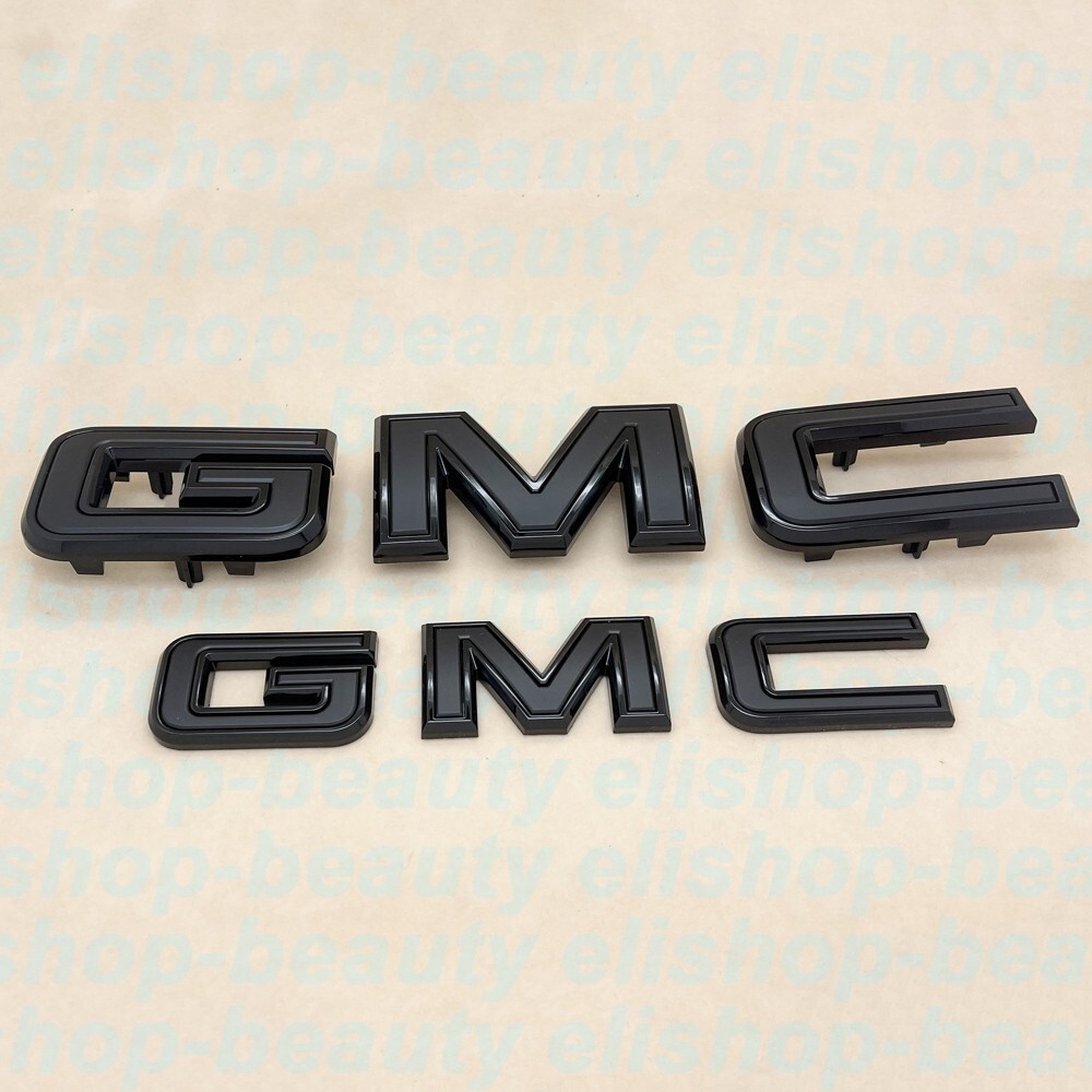 2020+ GMC Acadia 2022+ Terrain 2pcs Set Front Rear Gloss Matte Black ...