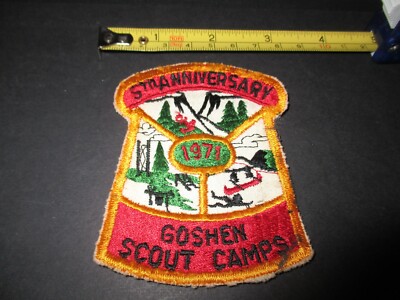 1971 Goshen Scout Camps boy scout patch - 5th anniversary - Goshen, Virginia | eBay