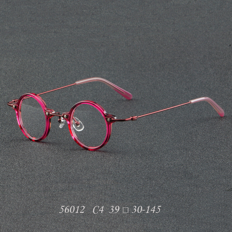Deluxe Japanese Style Small Round Spectacles Aceate Retro Eyeglass ...