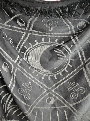 Rare Spirit Halloween Occult Tablecloth Magic Altar Cloth Alchemy 51x49 ...