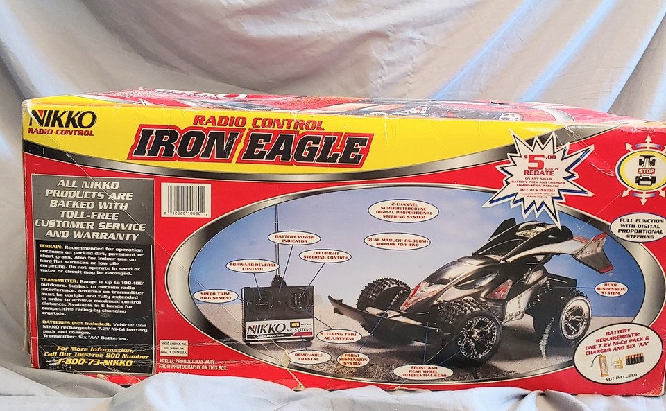 NIKKO IRON EAGLE 1/10 SCALE 7.2V RC REMOTE CONTROL CAR 4WD TWIN MOTORS ...