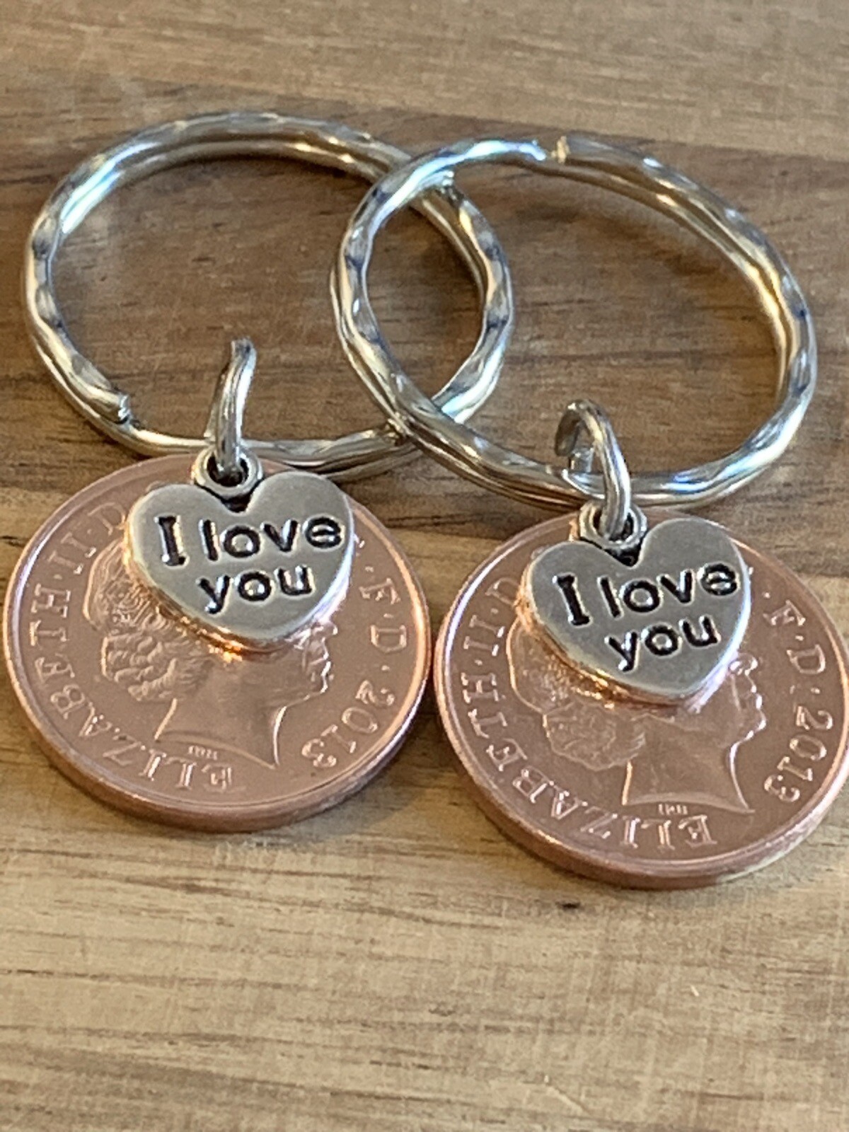 12th Wedding Anniversary Gift Keyrings 2 x 2013 Coins And Charms In ...
