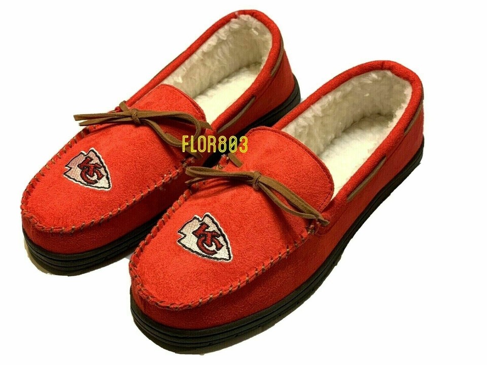 Kansas City Chiefs NFL Men's Colored Moccasin Hard Slippers | eBay