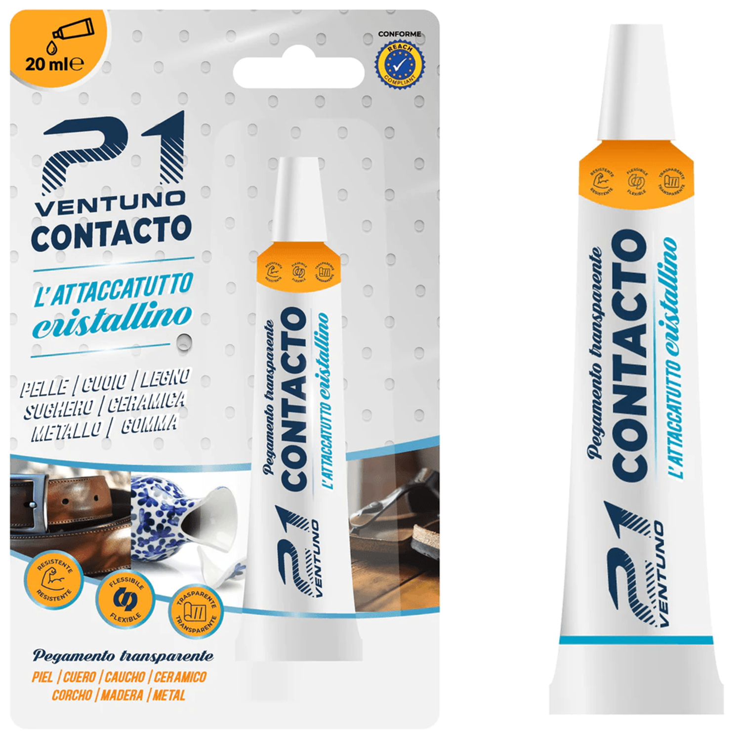 Tubetto Super Colla 21 Contacto Adesivo Liquido Ultra Rapido ...