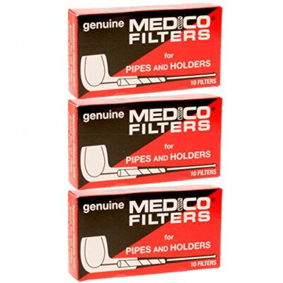 Medico Pipe Filters Tobacco Pipes and Holders 2 1/4" (3 Packs 30 Total ...