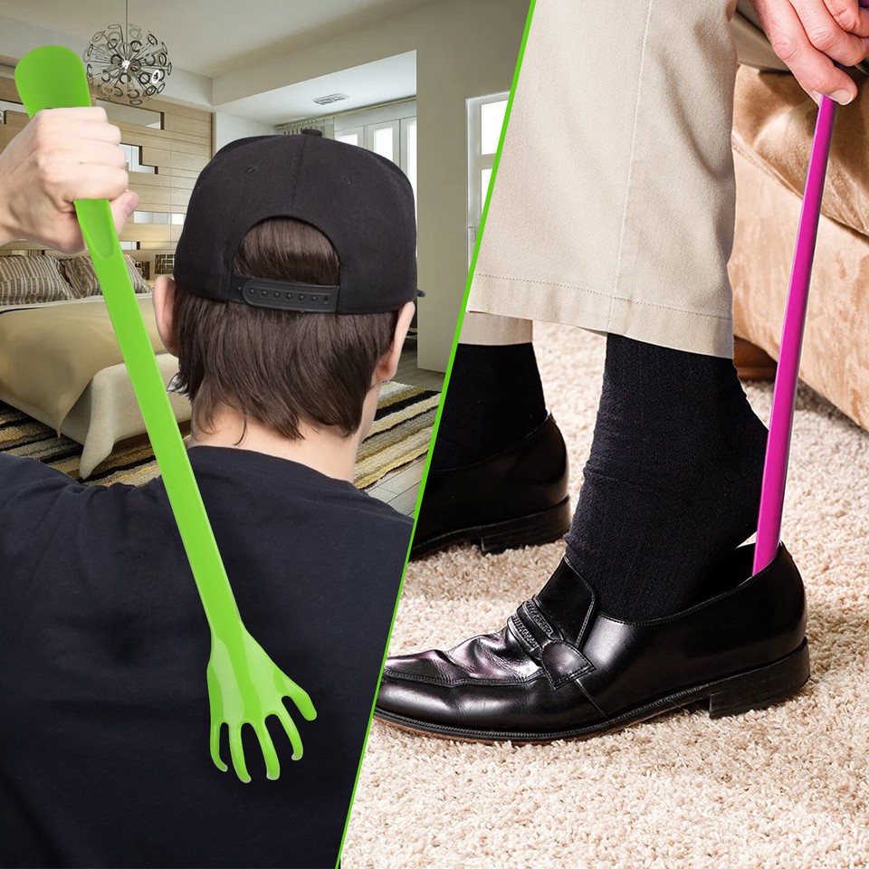 3X 20" Plastic Hand Back Scratcher Massager Pick Itch Relief Long Reach ...