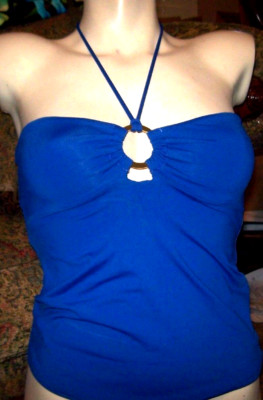 NEW Ralph Lauren size XS X small tankini bikini top royal blue Z42873R9 ...