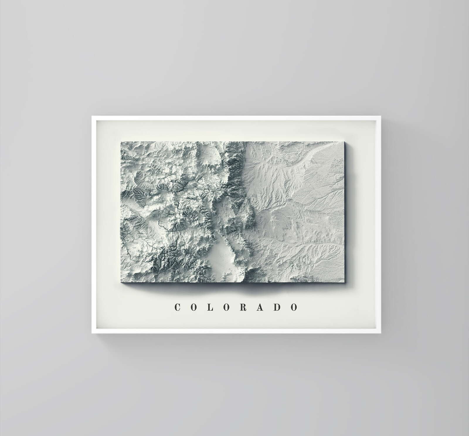 Colorado Map, Colorado 2D Relief Map, Colorado Vintage Map - 2D Flat ...