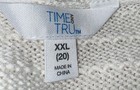 New Time Tru Sweater Womens Plus Sz XXL 20 Short Sleeve White Beige NWT ...