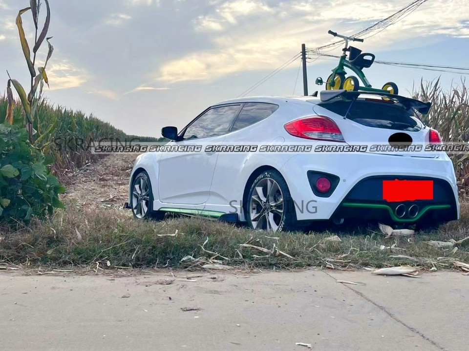 Gloss Black Rear Roof Wing New Spoiler Fit For Hyundai Veloster 2012 ...