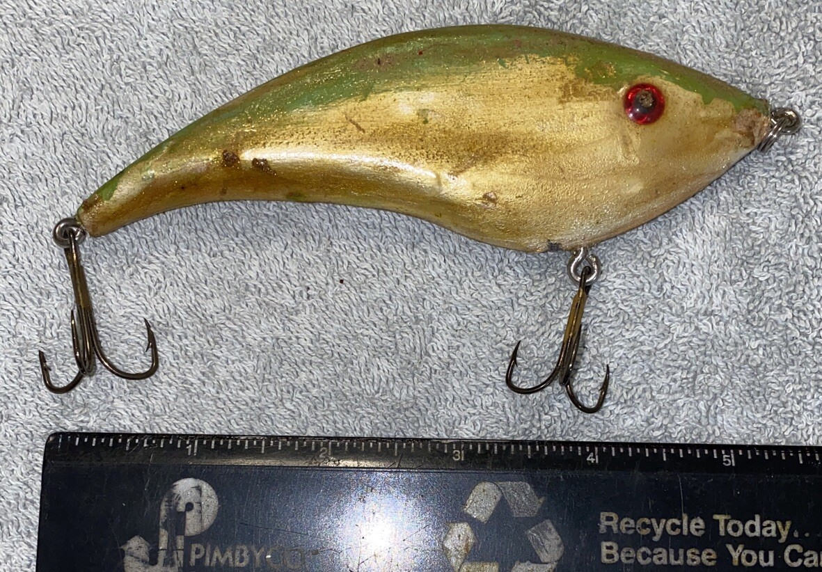 Vintage Fishing Lure Handmade Rustic Primitive Folk Art Local Artist | eBay