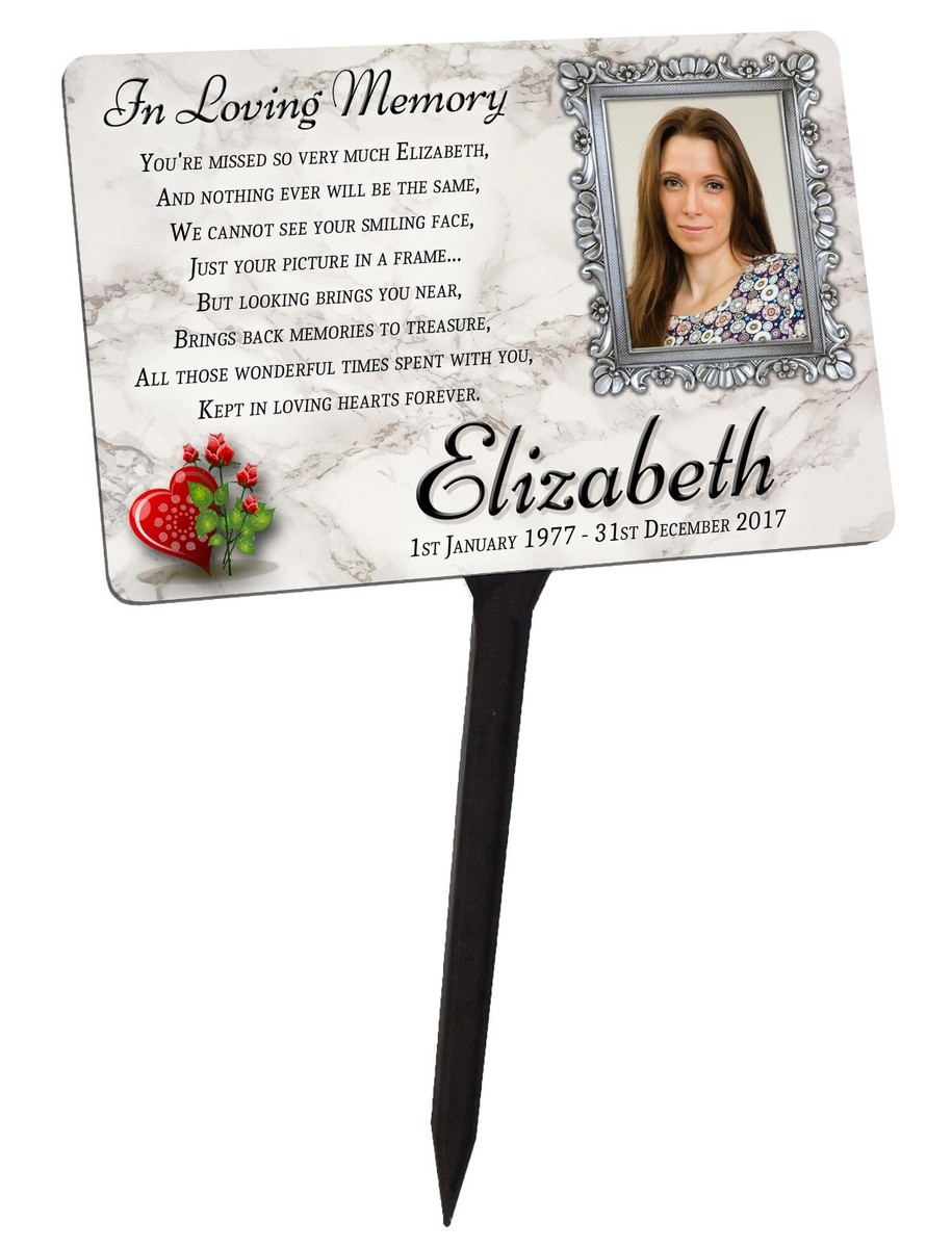 Memorial Garden Plaques Garden Memorial Plaque With Stake