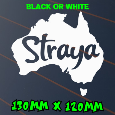 Straya Sticker Australia Map Car Decal Caravan Bogan Window Slang ...