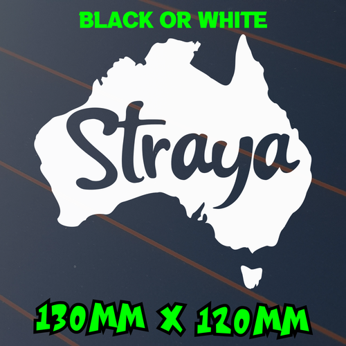 Straya Sticker Australia Map Car Decal Caravan Bogan Window Slang ...