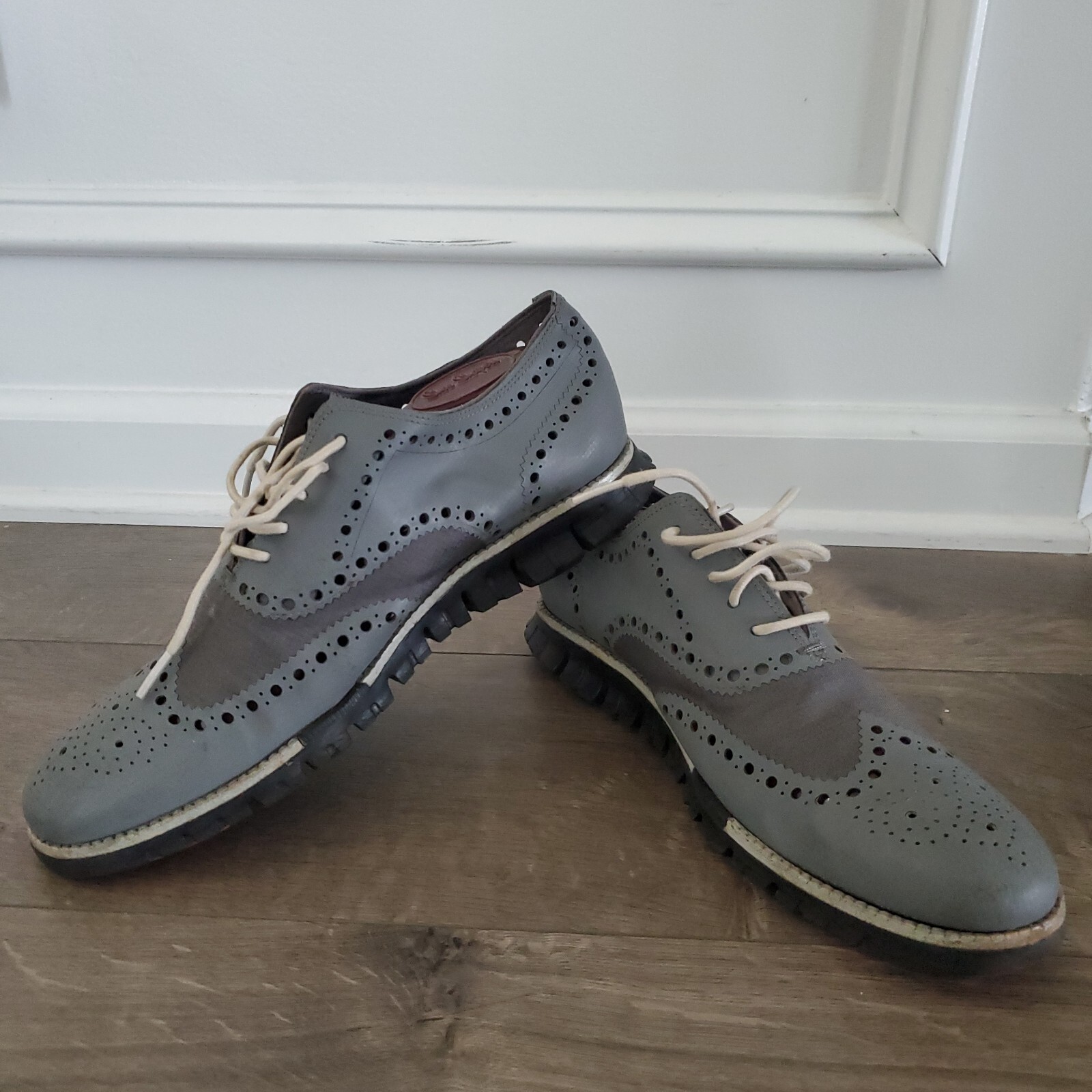 Cole Haan ZEROGRAND Wingtip No Stitch Oxford Gray Cas… - Gem