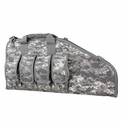 Camo Compact Gun Case With Mag Pouches Fits up to 28" Rifle Pistol ...