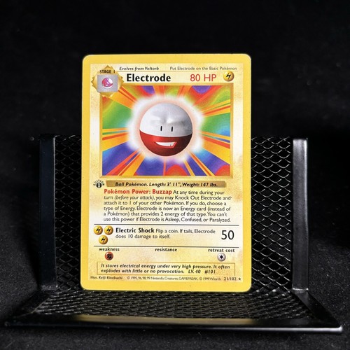 Pokemon Card - 1st Edition - Electrode Shadowless 21/102 Rare Base Set ...