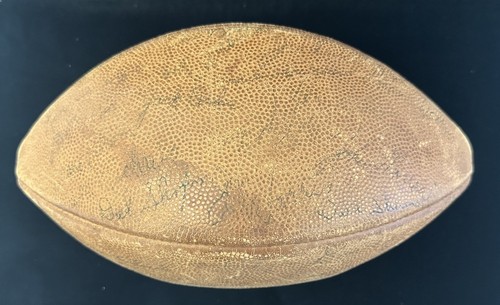 1958 LA Rams Team Signed ‘The Duke’ NFL Game Football Bert Bell ...