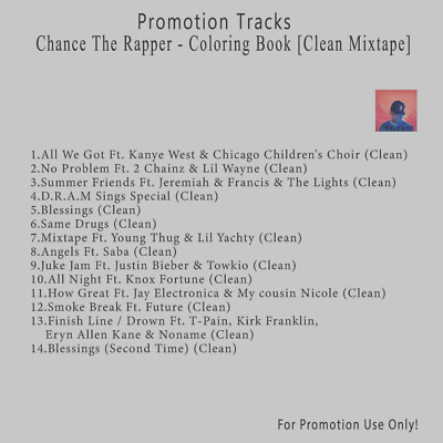 Rap/Hip-Hop.. White CD. Chance The Rapper - Coloring Book [Clean ...