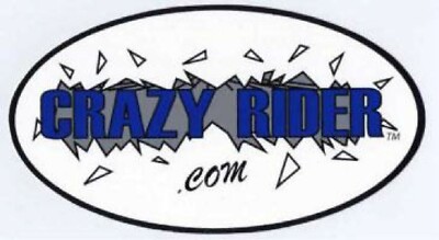 Crazy Rider screen printed sticker CRAZY RIDER MAIN LOGO BREAKING crazy ...