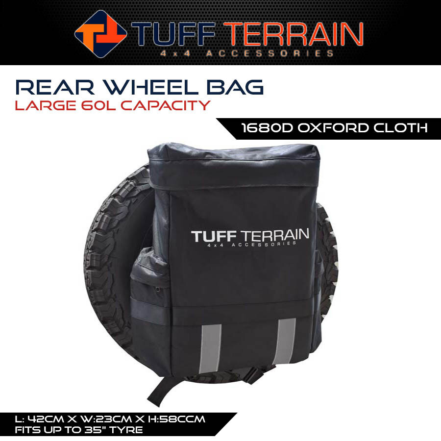 Tuff Terrain Spare Wheel Bin & Accessory Bag 60L 4x4 Recovery Tote ...