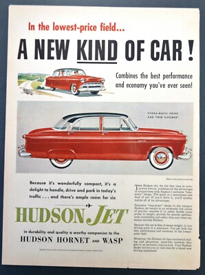 1954 Hudson Jet Car Original Vintage Print Ad 1950s | eBay