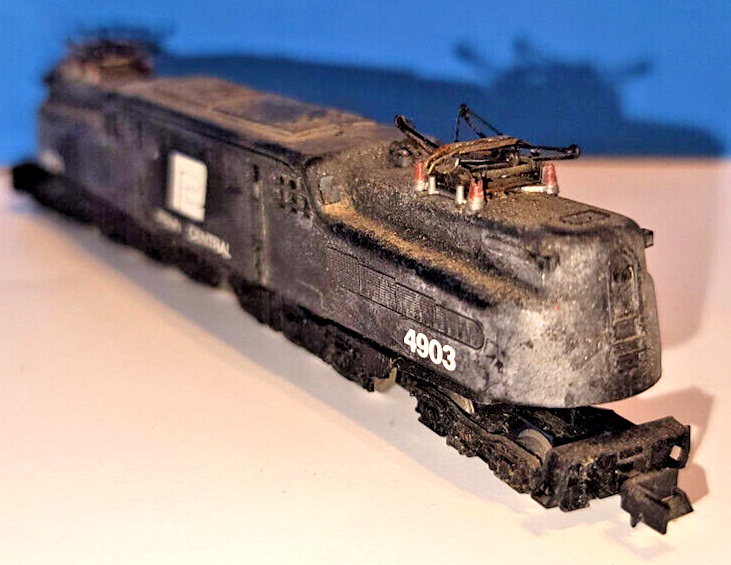 N Scale GG1 Electric Penn Central Black #4903 JUMBO Car Weathered Look ...
