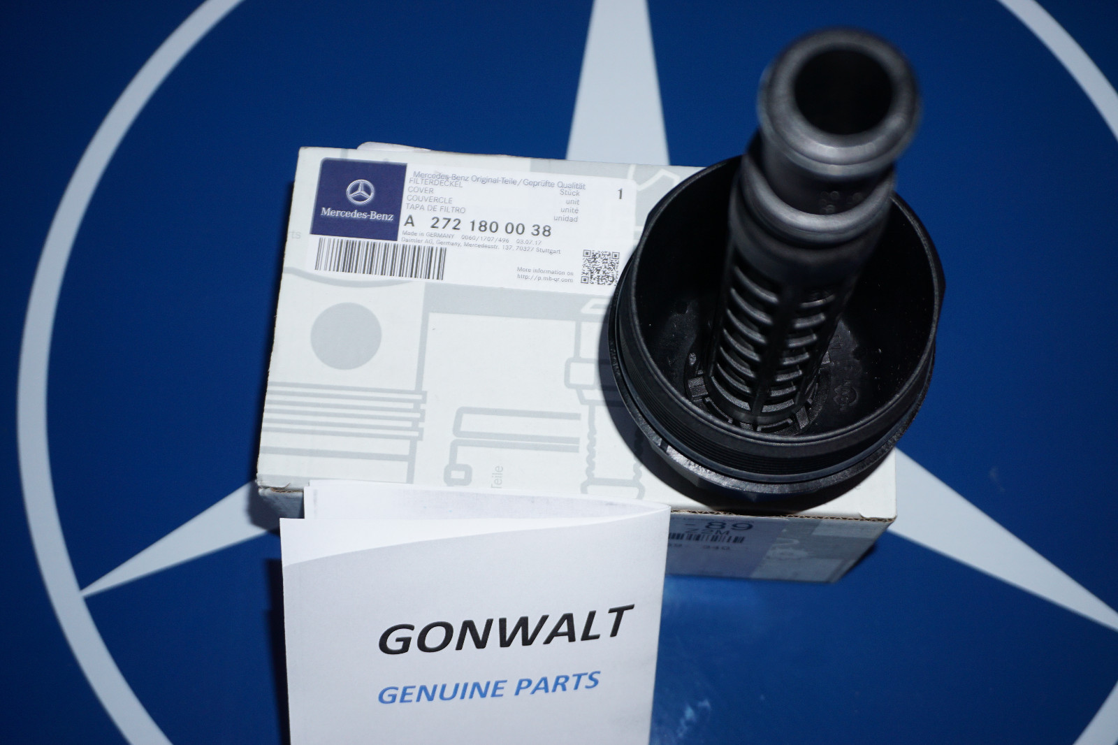 Mercedes Benz Genuine Engine Oil Filter Cover OE 2721800038 S class ...