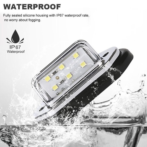 2X Universal LED License Plate Light Tag Assembly Lamp For Truck SUV ...