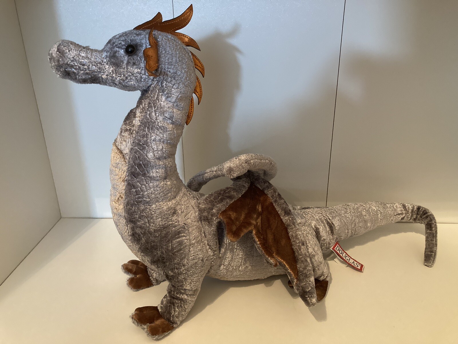 FAUST the Plush SILVER DRAGON Stuffed Animal - by Douglas Cuddle Toys ...