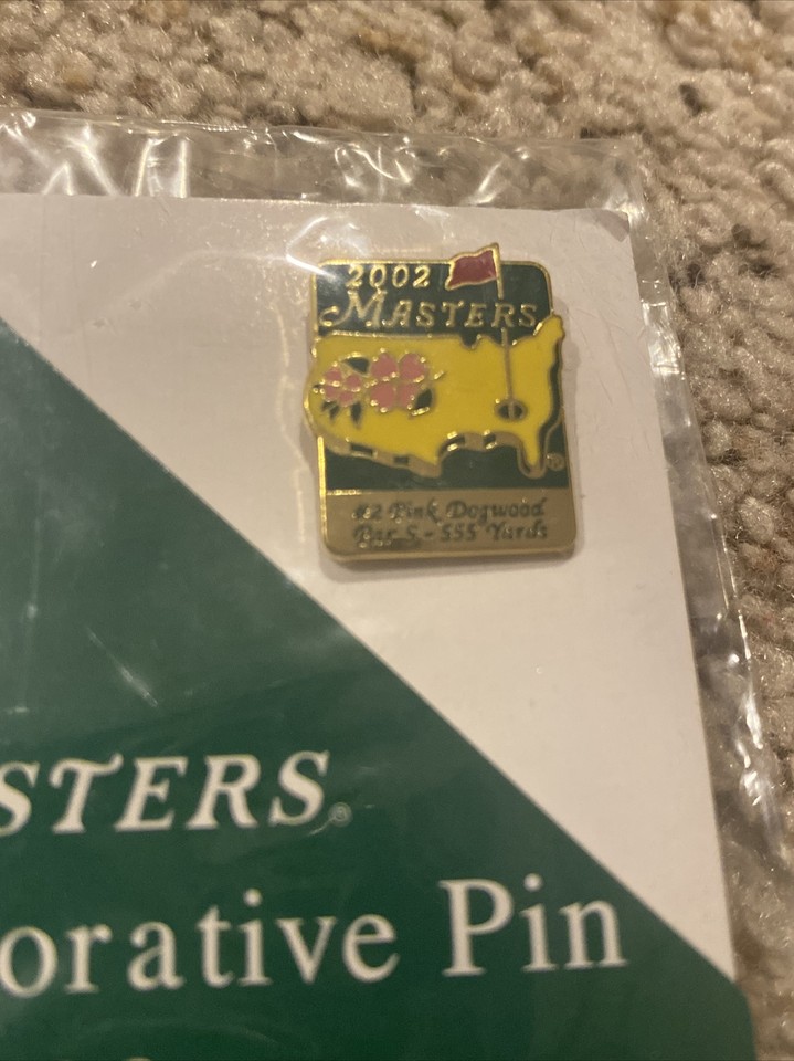 NEW 2002 Masters Tournament Commemorative Pin Golf Tiger Woods Augusta ...