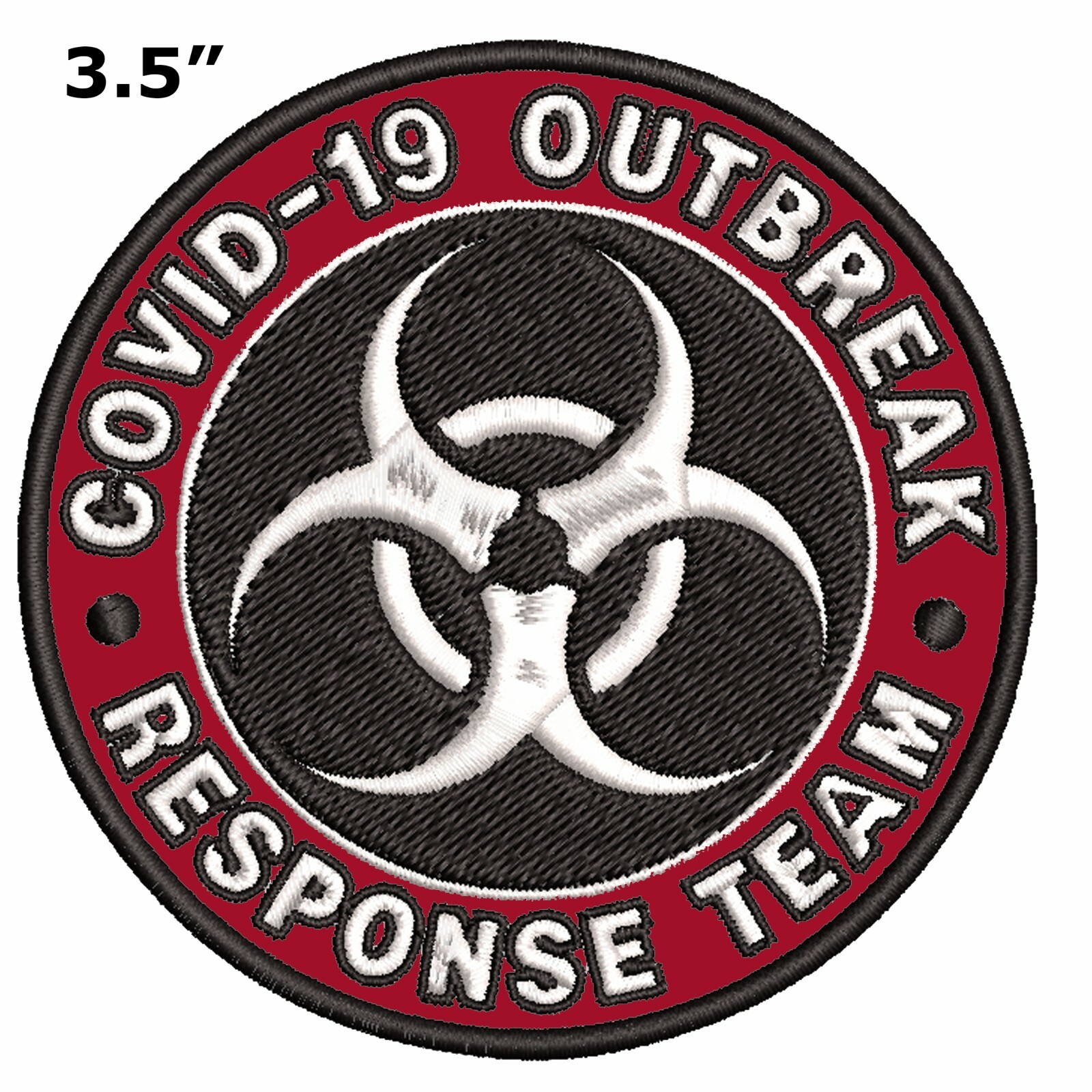 BIOHAZARD SYMBOL EMBROIDERED PATCH IRON-ON TOXIC WARNING DANGER ...