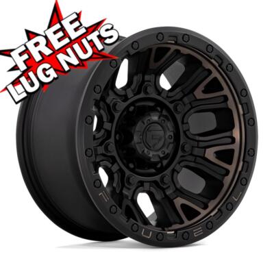20 inch 20x9 Fuel D824 TRACTION BLACK TINTED wheel rim 5x5.5 5x139.7 +1 ...