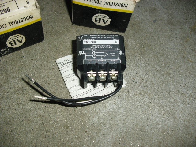 Lot of 8 AB Allen-Bradley 800T-N296 Ser B Relay Module | eBay