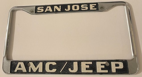 San Jose AMC Jeep Dealership Booster License Plate Frame California ...