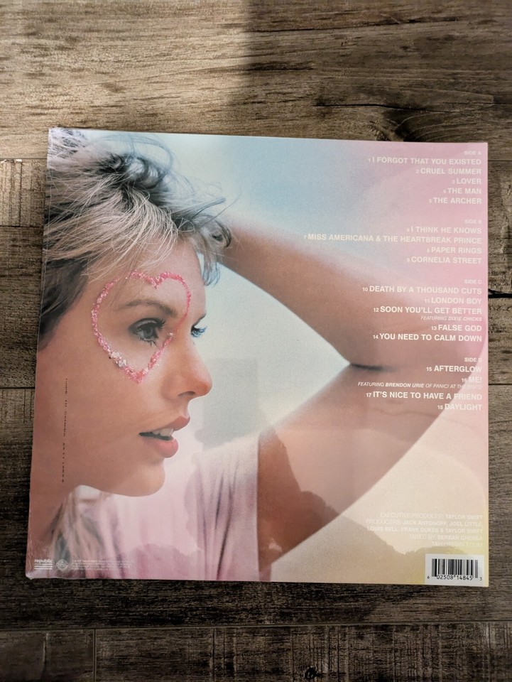 Taylor Swift Lover Pink Blue Colored Vinyl 2 LP Exclusive Ltd Factory ...