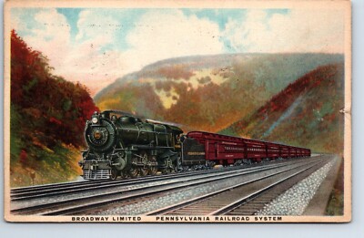 Postcard Broadway Limited Pennsylvania Railroad System posted 1924 | eBay