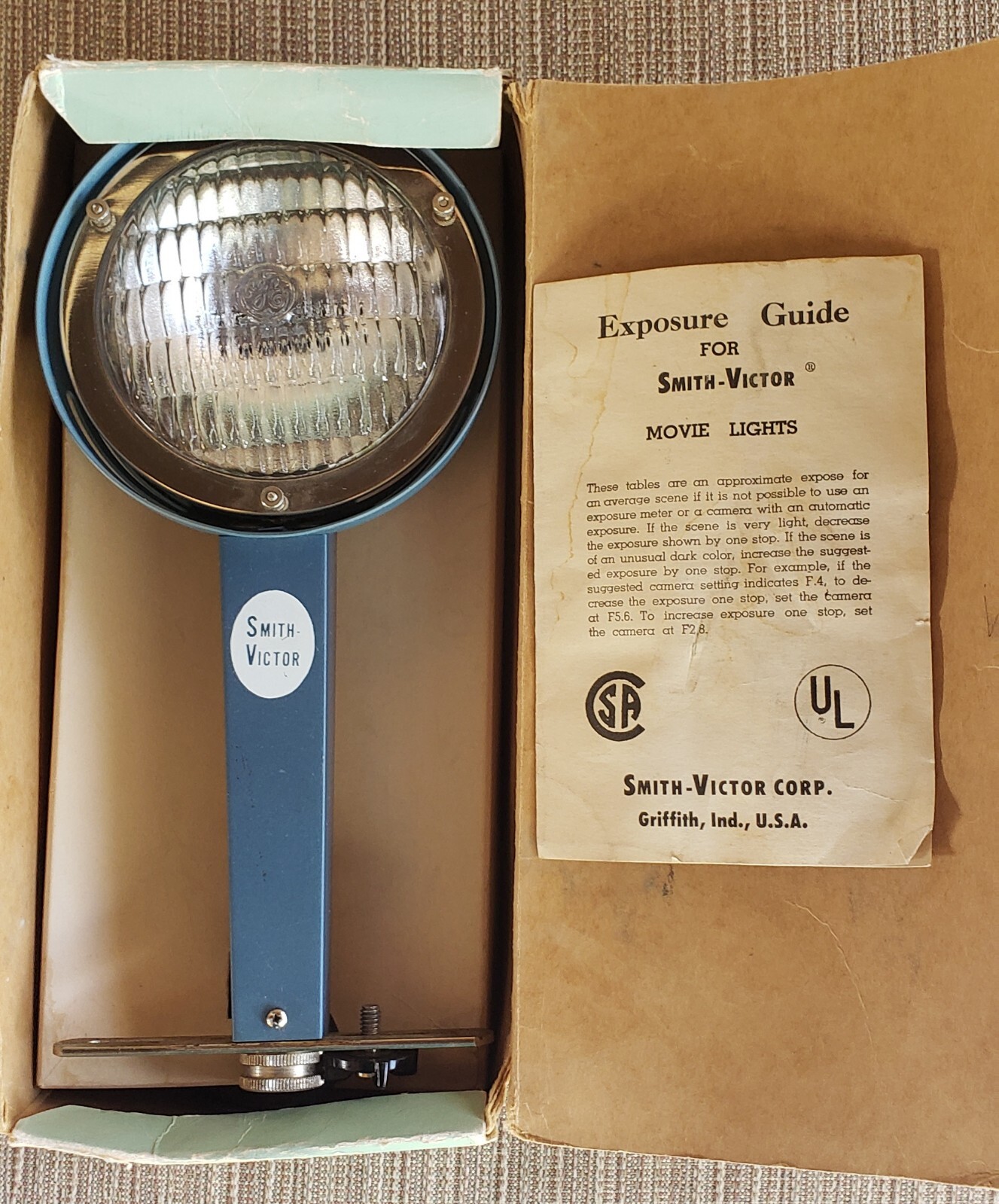 Vintage Smith Victor L-5 Movie Photographic Light Handheld 650 Watt DWA ...