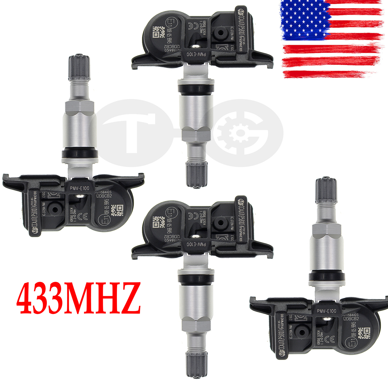Set 4 PMV-E100 TPMS Tire Pressure Sensor For Toyota AVALON CAMRY 42607 ...