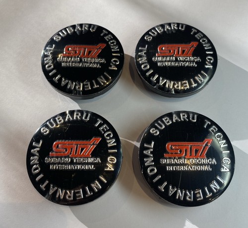 Subaru STi Subaru Technica International Black Wheel Center Caps 56mm ...