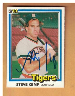 Steve Kemp AUTOGRAPH 1981 DONRUSS BASEBALL CARD SIGNED DETROIT TIGERS ...