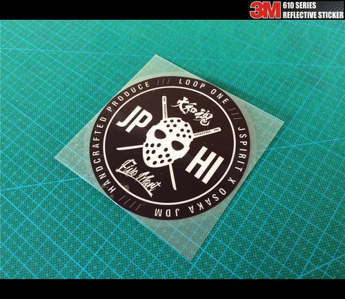 LOOP ONE JP HI Five Mart JSPIRIT X OSAKA JDM Car decal Reflective ...