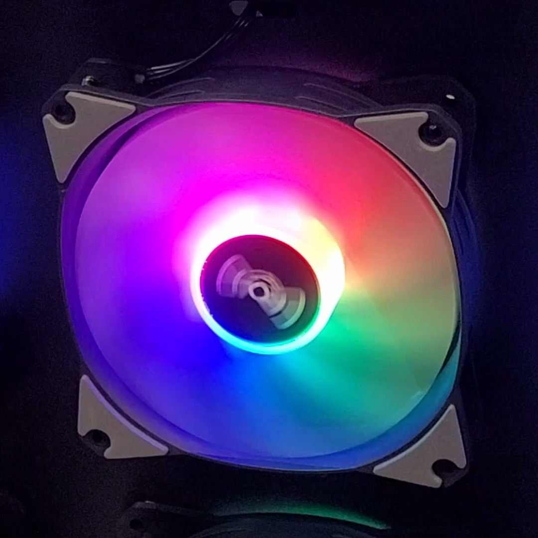 120mm Computer Case Fan Rainbow LED, 3pin + Molex, PC Cooling, RGB ...